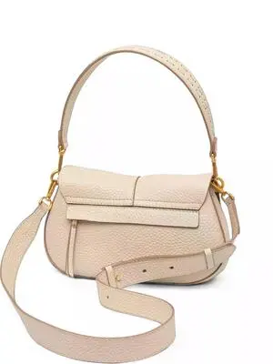 GIANNI CHIARINI Medium Helena Round Grained-leather Shoulder Bag - Neutrals
