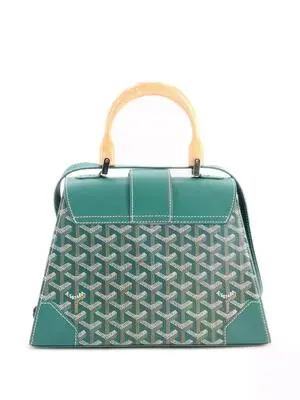 Goyard Coated Canvas With Leather Saigon Pm Satchel - Green