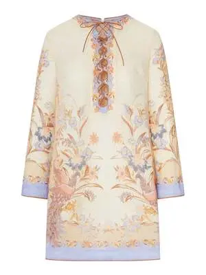 Zimmermann Indra Linen Mini Tunic Dress