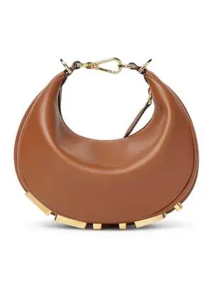 Fendi Leather Graphy Mini Hobo Bag