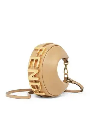 Fendi Graphy Leather Mini Hobo Bag