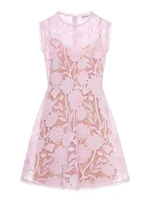 SELF-PORTRAIT Lace Mini Dress - Pink