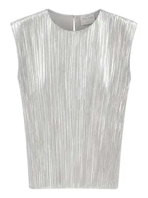 FORTE_FORTE Sleeveless Top With Irregular Pleating - Multicolor