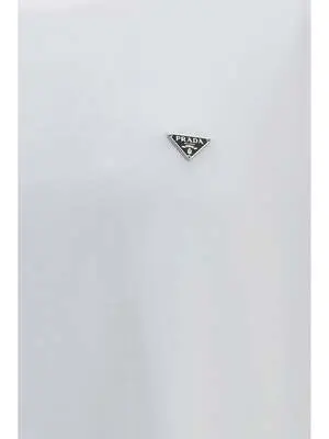 Prada Cotton T-shirt With Triangle Logo