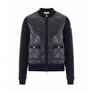 Moncler Logo Padded Cardigan - Black