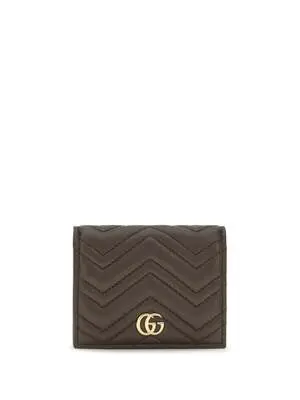 Gucci Small Gg Marmont Wallet - Brown