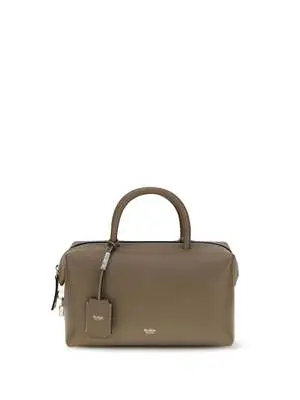 Max Mara Holdall Leather Handbag - Cream