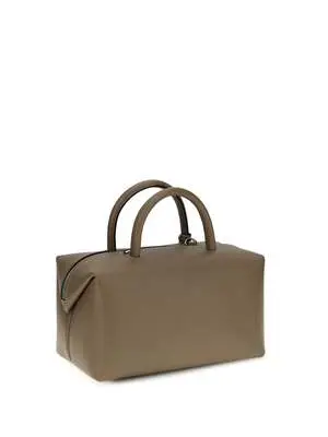 Max Mara Holdall Leather Handbag - Cream
