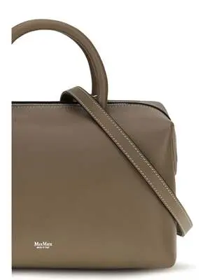 Max Mara Holdall Leather Handbag - Cream