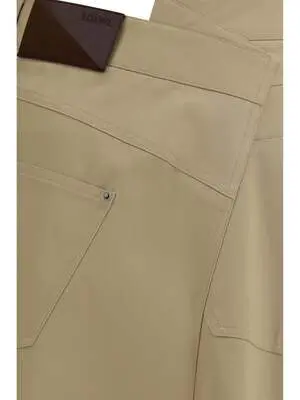 Loewe Asymmetric Cotton Midi Skirt