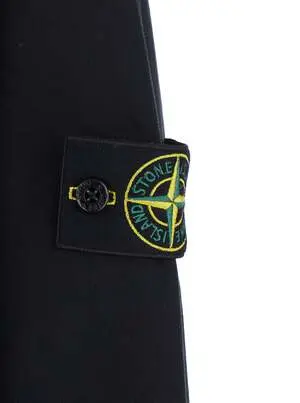 Stone Island Cotton Crewneck Sweatshirt With Logo Patch - Black