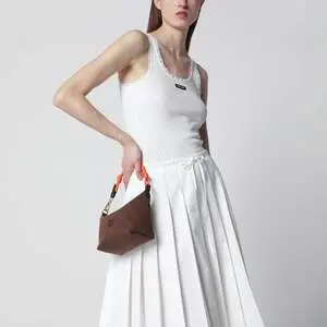 Miu Miu Cocoa/orange Gabardine Pouch