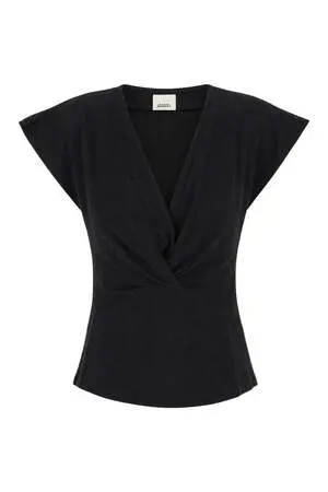 Isabel Marant Étoile V-neck Fitted Cap Sleeve Top