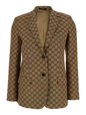GUCCI GUCCI All-Over GG Motif Blazer