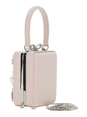 SELF-PORTRAIT Flora Satin Box Clutch