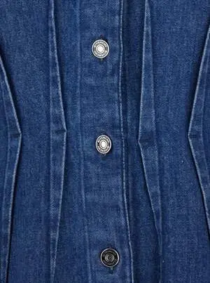 Givenchy Denim Dress With Pointed Collar - Multicolor