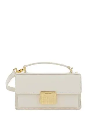 GOLDEN GOOSE Golden Goose Women 'Venezia' White Hangbag With Adjustable And Removable Shoulder Strap And Clasp Closure In Leather Woman