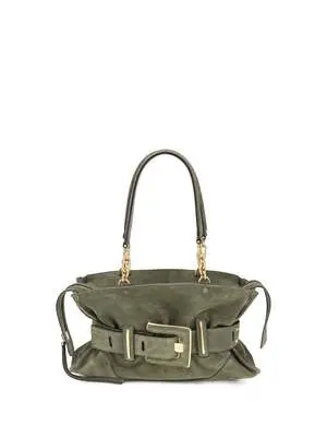 Balmain Anthem Bag In Suede Leather