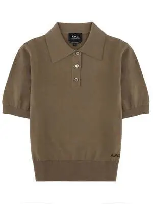 A.p.c. Polo With Logo - Brown
