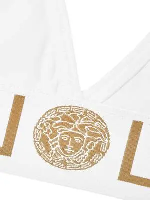 Versace Cotton Jersey Triangle Bralette - White