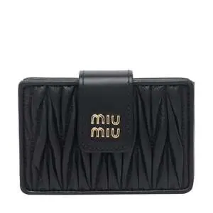 Miu Miu Matelasse' Cardholder - Black