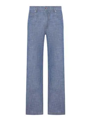 Fendi Chambray Denim Trousers