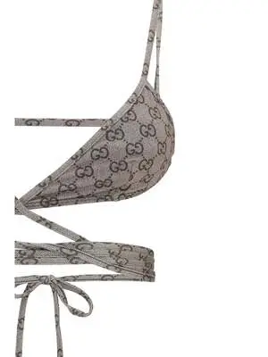 Gucci Printed Stretch Jersey Bikini - Cream