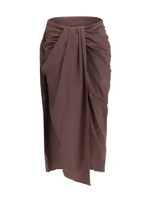 Jacquemus Pareo Skirt In Stretch Muslin - Brown