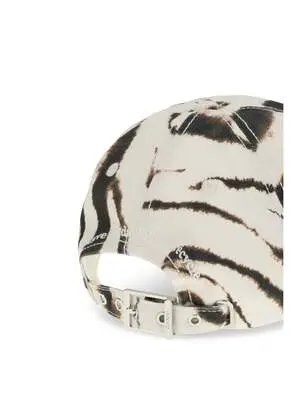 GANNI Zebra Print Baseball Cap