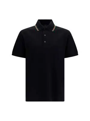 Gucci Cotton Piqué Jersey Polo Shirt - Black