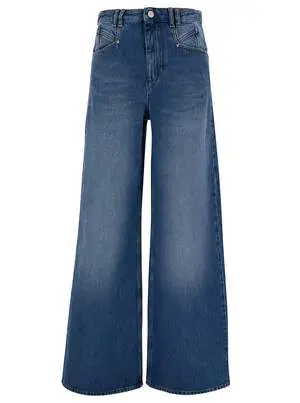 Isabel Marant Étoile Cotton Denim Flared Jeans - Multicolor