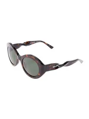 Balenciaga Twist Round Acetate Sunglasses - Multicolor