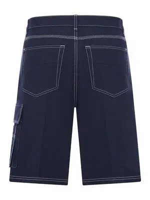 Fendi Cotton Canvas Cargo Bermuda Shorts