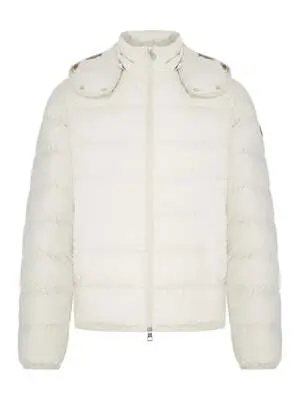 Moncler Montbrocq Short Down Jacket With Hood - Cream