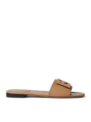 Fendi Leather Baguette Slide