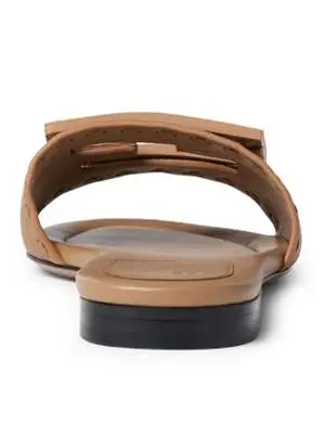 Fendi Leather Baguette Slide