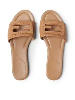 Fendi Leather Baguette Slide