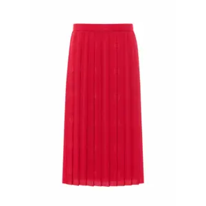 Gucci Interlocking G Chain Silk Jacquard Midi Skirt