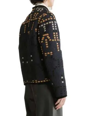 FORTE_FORTE Cropped Jacquard Jacket