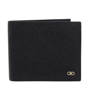 FERRAGAMO Gancini Bifold Wallet - Black