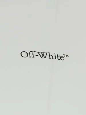 Off-White Light Green T-shirt With Logo On Front In Cotton For