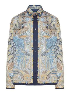Etro Printed Cotton Shirt With Paisley Pattern