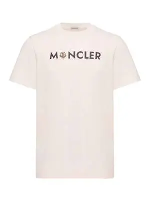 Moncler Cotton Logo T-shirt - Cream
