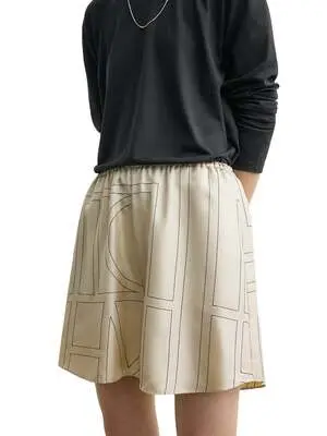 TOTEME Monogram Silk Shorts