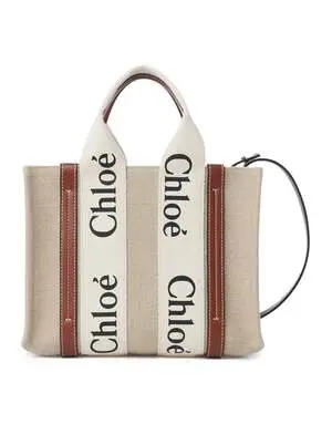Chloé Woody Small Linen Tote Bag - Multicolor