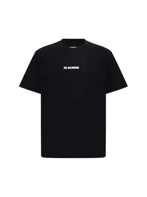 JIL SANDER Crewneck Cotton T-shirt With Printed Logo