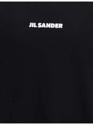 JIL SANDER Crewneck Cotton T-shirt With Printed Logo