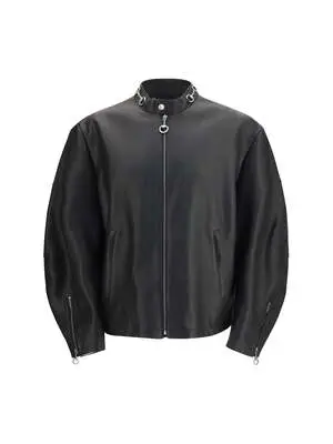 Gucci Horsebit Leather Biker Jacket - Black
