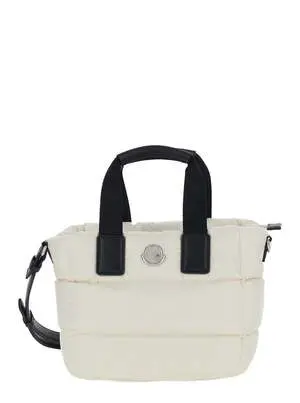Moncler Handbag 'karadoc' Mini With Adjustable And Removable Shoulder Strap In Tech Fabric For - White