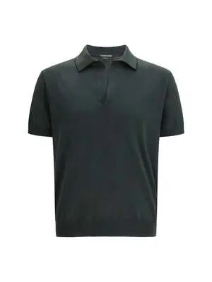 TOM FORD Cotton And Silk Blend Polo Shirt - Green